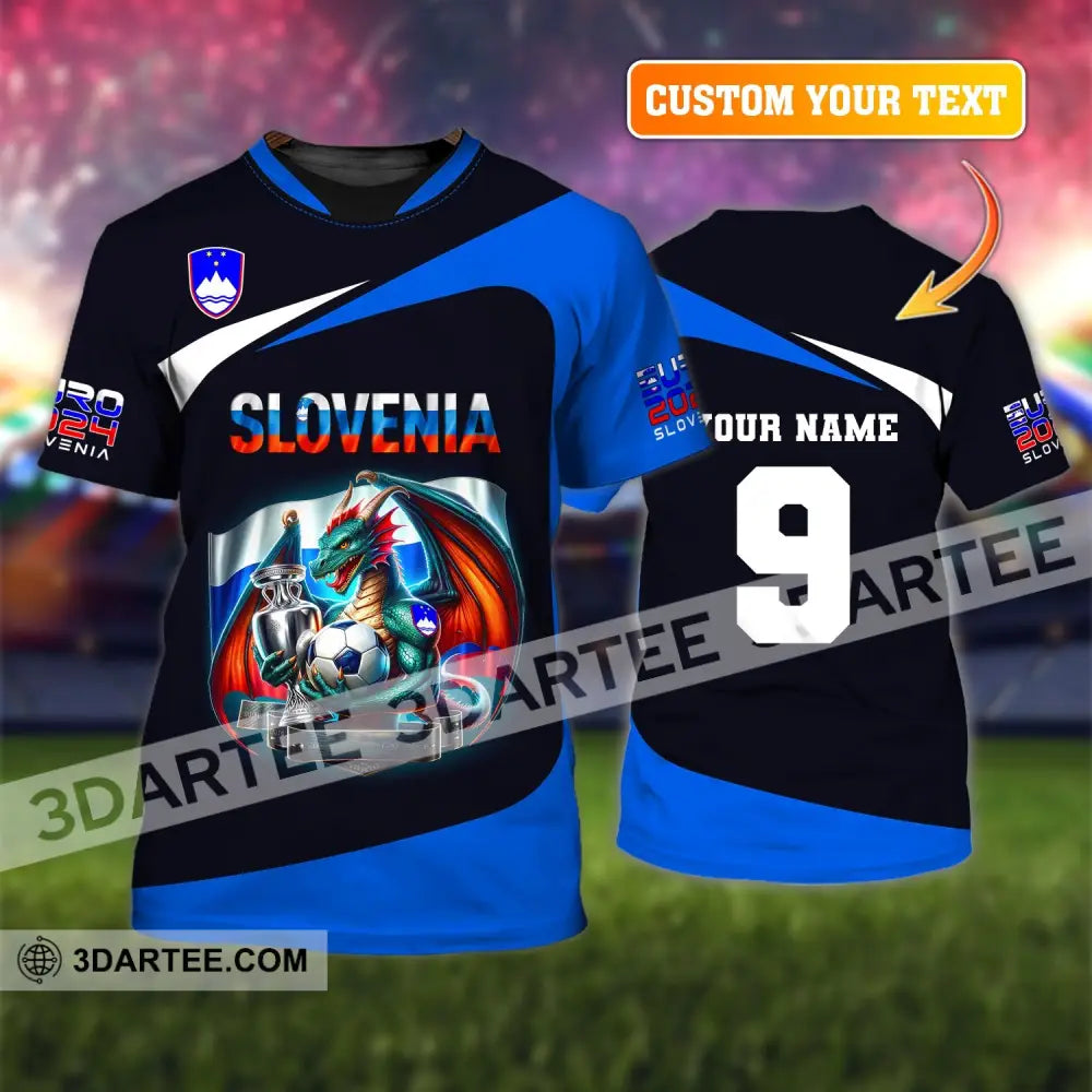 Unisex Shirt, Euro 2024 Shirt, Custom Name and Number Slovenia Footbal
