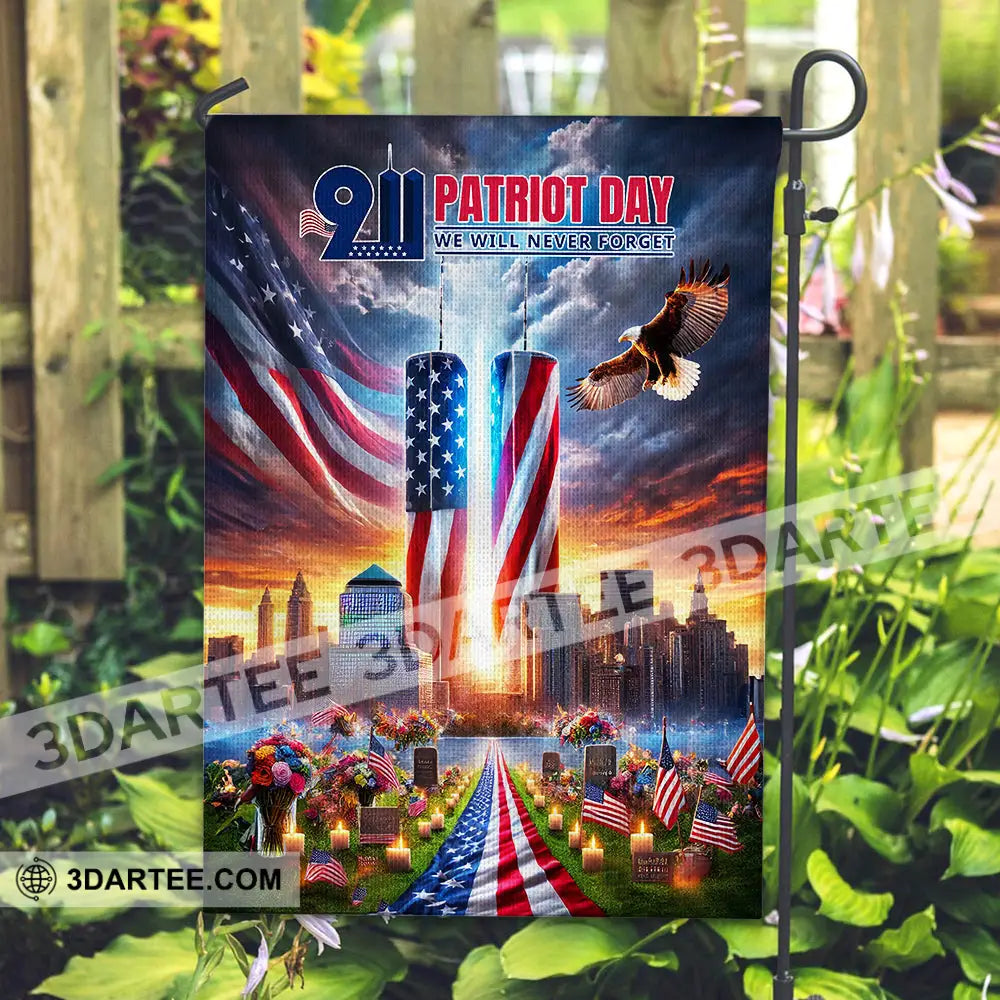 United States Flag, Patriot Day Fireman 911 Memorial - American Memori