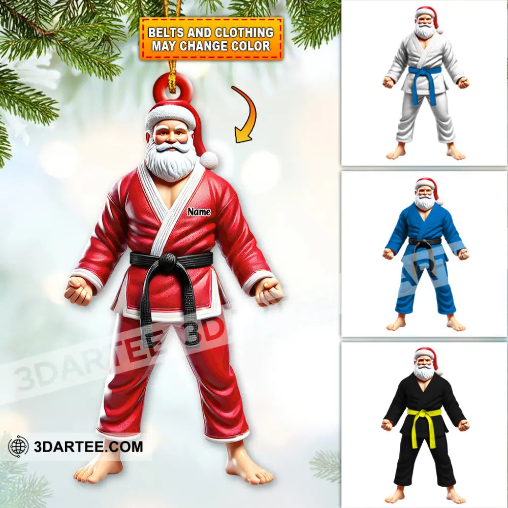 Custom Name Karate Christmas Ornament, Christmas Gift for Karate Lover