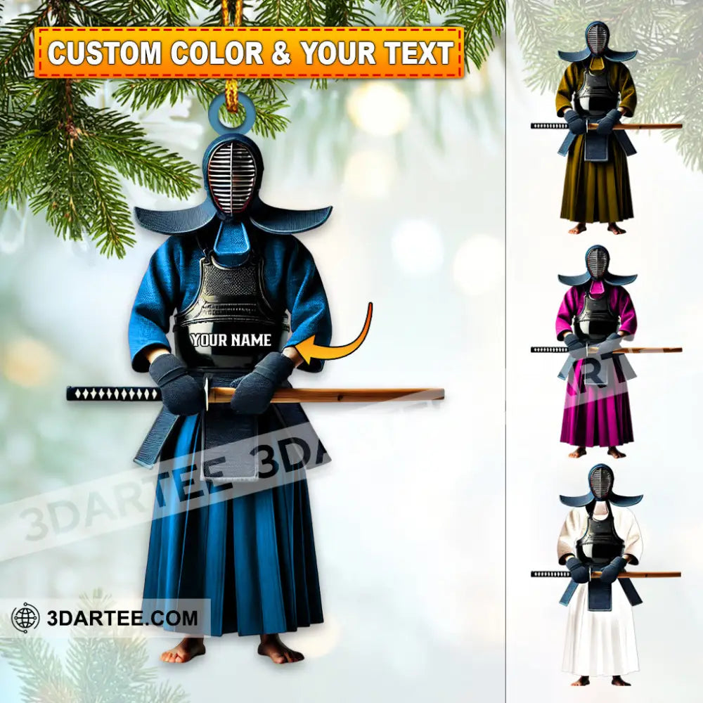 Custom Name Kendo Ornament, Kendo Lover Christmas Gift